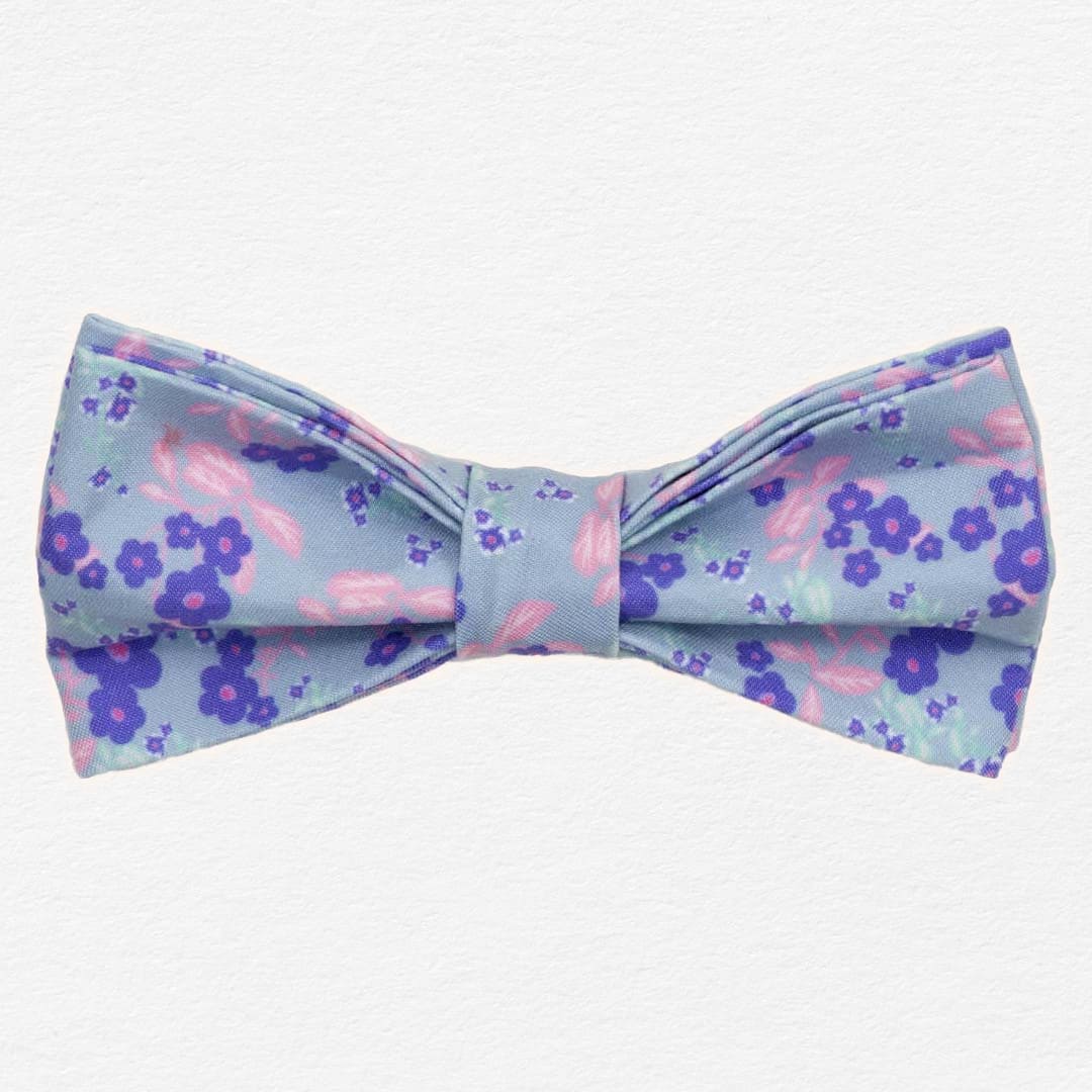 Cerulean Violets Dog Bow Tie – Waggy Pups